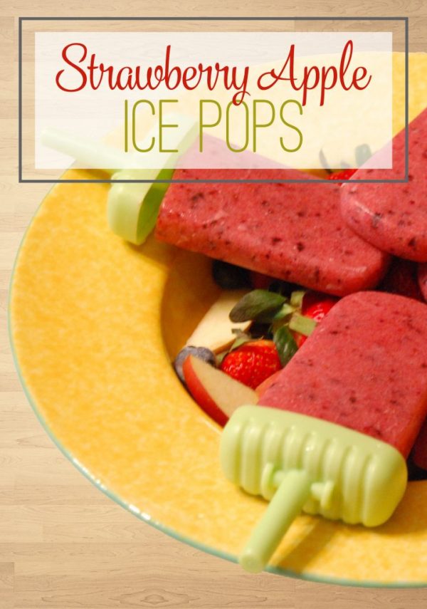 Healthy Homemade Strawberry Apple Ice Pops - Best Crafts and Recipes