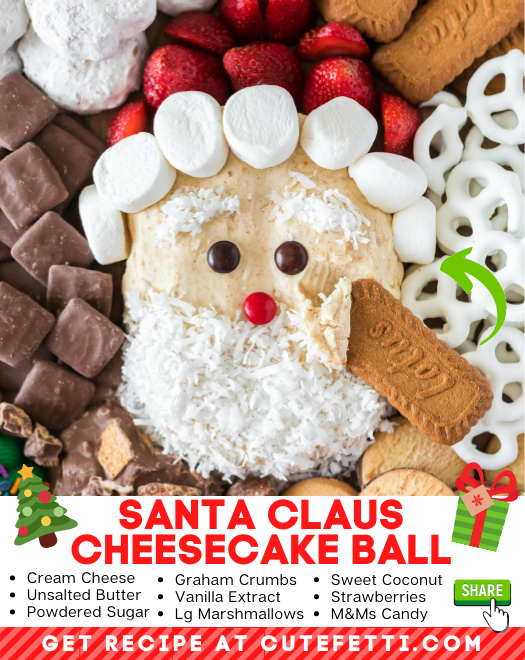 Santa Cheesecake Ball - Best Crafts and Recipes