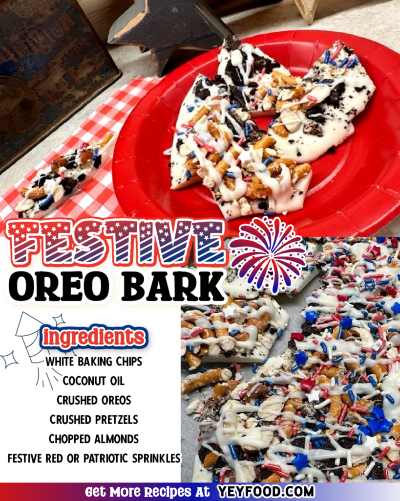 Festive Patriotic Oreo Bark - Best Crafts and Recipes