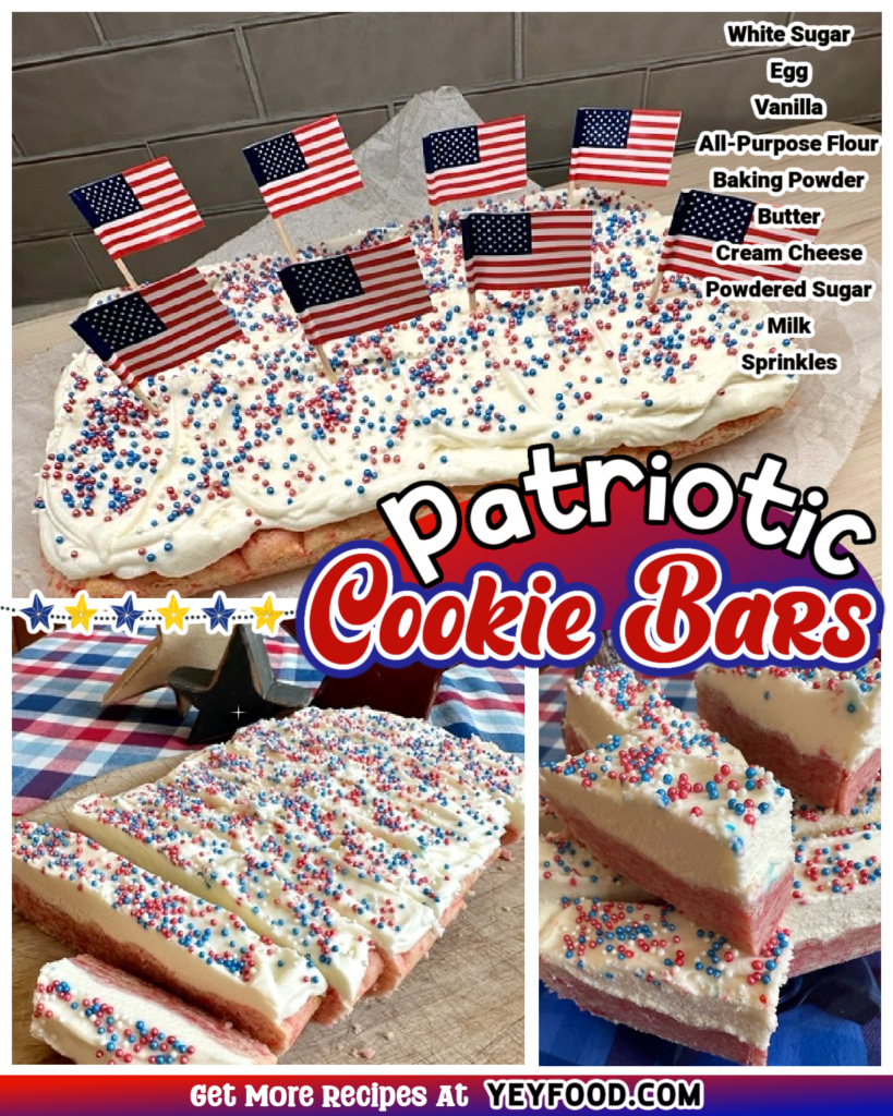 Festive Patriotic Cookie Bars - Best Crafts and Recipes